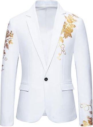 Generic Vestes de costume d&eacute;contract&eacute;es pour hommes, 1, manteaux de sport l&eacute;gers l&eacute;gers pour hommes noir, Blanc., XL