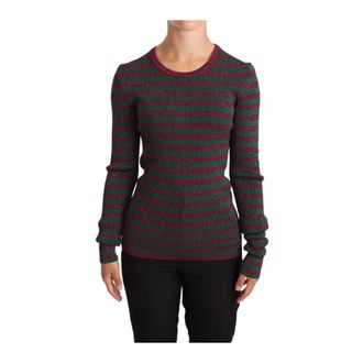 Dolce & Gabbana Gestreifter Rundhals-Pullover - - Knitwear - Damen - Mehrfarbig - S