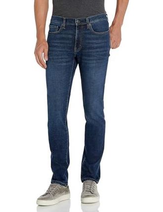 Amazon Essentials Jean Stretch Coupe Skinny - couleurs abandonnées Homme, Bleu Foncé Vintage, 40W / 34L