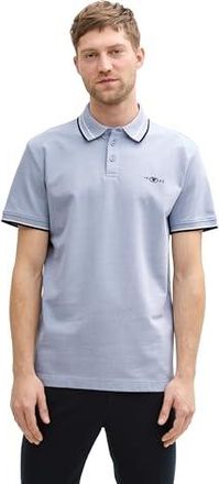 Tom Tailor 1045629 Polo, 37680-Dove Blue White Two Tone Pique, XL Hommes