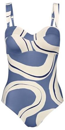 Triumph Summer Allure OPD One Piece Swimsuit Femme, Blue Combination, 38E