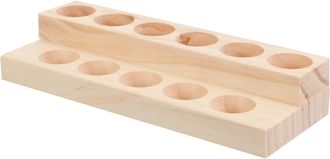 Valiclud Multifunktionales Holzregal für Ätherische Öle Zweistufiger Flaschenhalter und Organizer Kompakt und Stabil zur Aufbewahrung und Präsentation von Duft