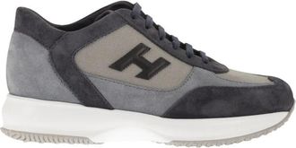 Hogan Low-Top Sneaker - Contemporary Suede And Technical Fabric Trainers - Gr. 5_5 - in Grau - f&uuml;r Damen