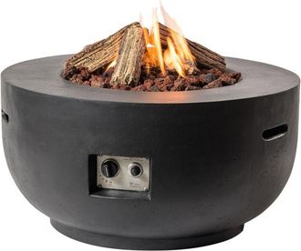 Happy Cocooning Mania Feuertisch Bowl 19,5 kW rund 91x91x46 cm Beton-Optik schwarz - Happy Cocooning