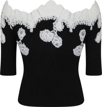 Ermanno Scervino Femme, Pulls, Noir, Taille: 38 FR Pull