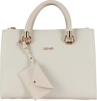 Liu Jo SAC &Agrave; MAULET AA5008 E0058 Sac &agrave; rabat avec impression tonne noire et design essentiel., X0459 Cream