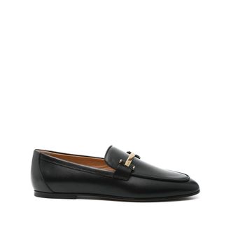 Tod's Schwarze Leder Stacked Heel Schuhe - - Shoes - Damen - Schwarzk - 36 EU