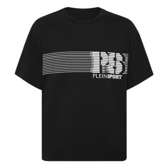 Plein Sport Homme, Tops, Noir, Taille: S T-Shirt Round Neck Ss Logo