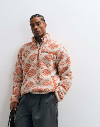 Columbia polaire zipp&eacute;e int&eacute;grale Rugged Ridge &agrave; poils longs beige multicolore