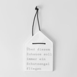 R&auml;der Wanddeko &Uuml;ber diesem Zuhause - Wandmontage, Modern, Wohnzimmer, Buchstabenmuster, Indoor