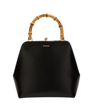 Jil Sander Black Goji Bamboo Top Handle Bag