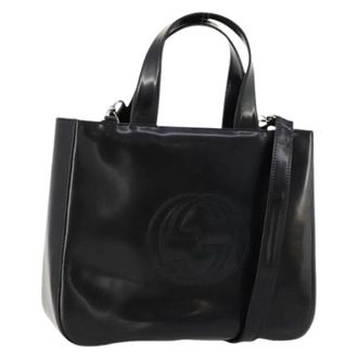 Gucci Pre-owned Vintage Leder Handtasche - - Pre-owned - Damen - Schwarzk - ONE SIZE