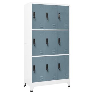 Generic Industrieller Schlie&szlig;fachschrank mit (6/9/12/15/18) F&auml;chern - Robuste Stahlaufbewahrung, 90x45x180 cm - f&uuml;r B&uuml;ros oder Sport-Umkleider&auml;ume, Einfache M