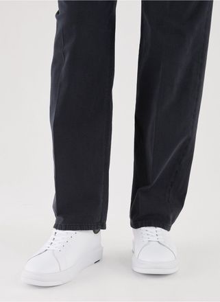 A|X Armani Exchange Baskets unies en cuir