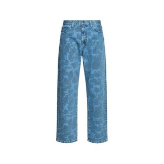Carhartt Work in Progress Jean imprim&eacute; fleuri en coton