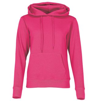 Fruit Of The Loom Ladies Classic Kapuzen-Sweat + GRATIS MyShirt Stoffbeutel, Farbe:Fuchsia + GRATIS MyShirt Stoffbeutel, Gr&ouml;&szlig;e:2XL