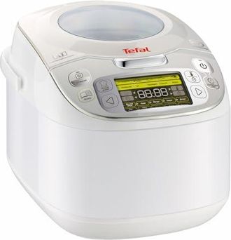 T-fal RK8121 Multikocher 45in1 | 45 automatische Kochprogramme | Verzögerter Start | Warmhaltefunktion | Große Kapazität (5L) | Edelstahl | LC-Display | Rez