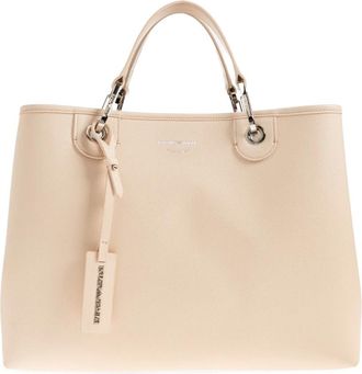 Emporio Armani Femme, Sacs, Rose, Taille: ONE Size Sac shopper MyEA moyen avec imprim&eacute; cerf