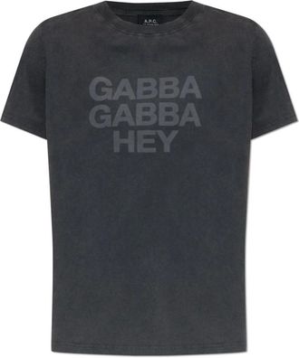 A.P.C. A.p.c., Homme, Tops, Gris, Taille: S Gabba Gabba Hey T-Shirt