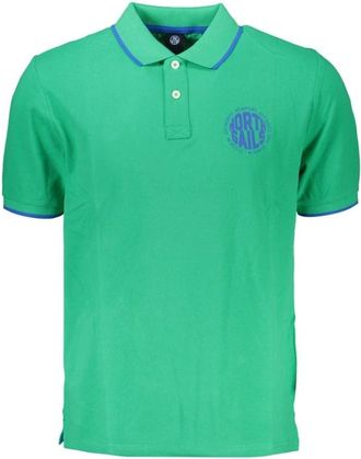 North Sails Gr&uuml;nes Baumwoll-Poloshirt mit Druck - - Tops - Herren - Gr&uuml;n - L
