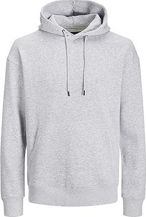 Jack & Jones Pull &agrave; capuche pour homme - Couleur unie, Gris clair chin&eacute;, 7XL