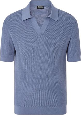 Ermenegildo Zegna Homme, Tops, Violet, Taille: M Polo en maille jacquard