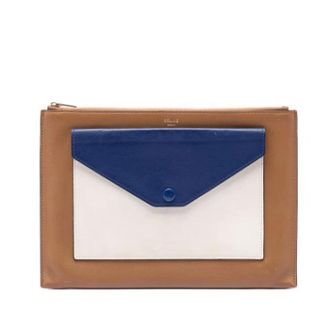 Celine Pre-owned Pochette en cuir tricolore - Femme - Pre-owned - Multicolore - Taille: ONE Size