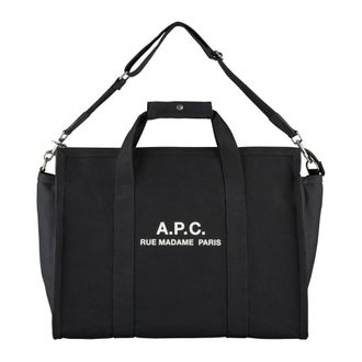 A.P.C. A.p.c., Homme, Sacs, Noir, Taille: ONE Size Sac de Week-end en Toile Noire