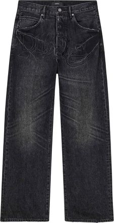 Purple P018 Logo Stickerei - - Jeans - Herren - Schwarzk - W36