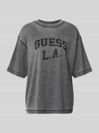 Guess Oversized T-Shirt mit Ziersteinbesatz und Rundhalsausschnitt