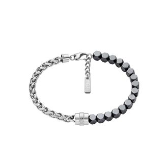 Diesel Font Herren Silberfarbenes Edelstahlarmband, DX1647931