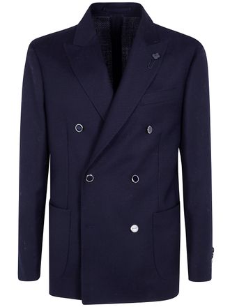 Lardini Jacket Wool Blue Roma
