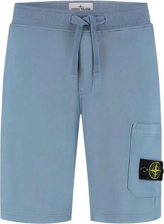 Stone Island Homme, Shorts, Bleu, Taille: L Felpa Bermuda