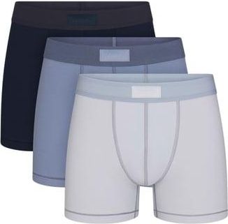 SKIMS Lot de 3 boxers en coton m&eacute;lang&eacute;