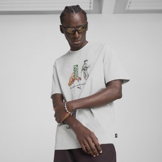 Puma GRAPHICS PUMA Boy T-Shirt Herren, Kleidung, Grau, XXL