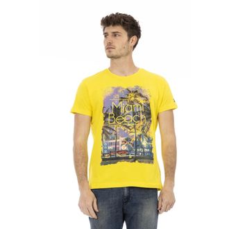 Trussardi Homme, Tops, Jaune, Taille: L T-shirt Décontracté Col Rond Manches Courtes