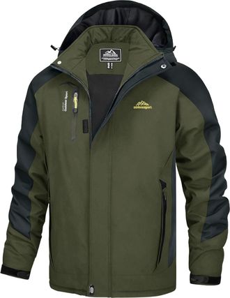 KEFITEVD Wanderjacke Herren Wasserdicht Winter Herrenjacke Kurz Parka Jacke Full Zip Regenjacke Outdoor Atmungsaktiv Softshelljacke Fr&uuml;hling &Uuml;bergangsjacke M&auml;n