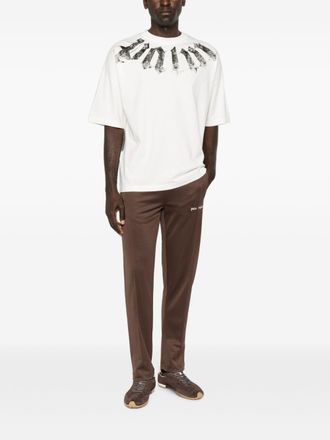 Palm Angels Logo-Print Joggers - Brown