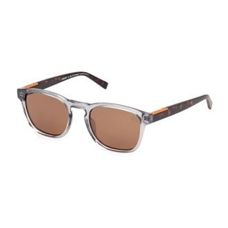 Timberland Runde polarisierte Sonnenbrille - - Accessories - Herren - Grau - 52 MM