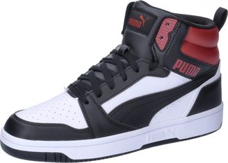 Puma Puma Unisex Adults Rebound V6 Sneaker, Puma White-Puma Black-Intense RED, 44.5 EU