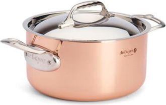De Buyer De Buyer - Faitout avec couvercle en cuivre PRIMA MATERA - Diamètre 20 cm