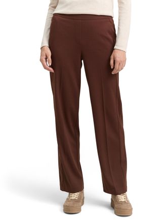 Tom Tailor Damen 1048841 TTMIA Straight Hose, 27506 - Dark Pecan Brown, 38W / 32L EU