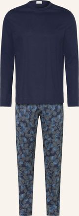 Mey Mey Schlafanzug Serie Dark Leaves blau