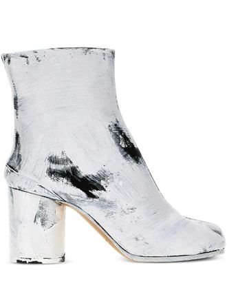 Maison Margiela Tabi Stiefel mit Malerei-Effekt 85mm - Wei&szlig;
