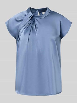 Neo Noir Blusentop aus Satin mit Knotendetail Modell Fleur Drapy