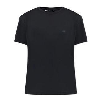 Acne Studios Logo T-Shirt - - Tops - Herren - Schwarzk - M