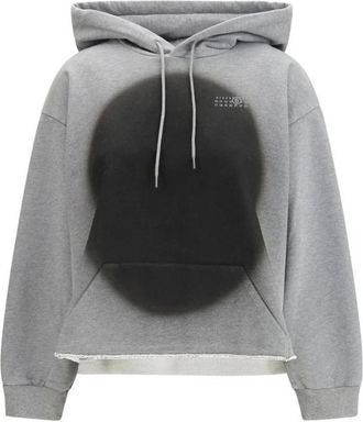 Maison Margiela Femme, Sweatshirts et sweats &agrave; capuche, Gris, Taille: 38 FR Sweat &agrave; capuche Imprim&eacute;