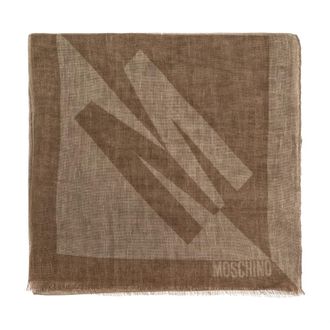 Moschino Femme, Accessoires, Brun, Taille: ONE Size Logo Scarf