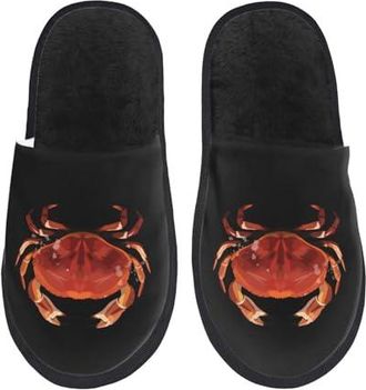 Generic Chaussons Maison Crabe Rouge Légers Chaussons Confortable Pantoufles En Coton Pour Automne Outdoor Unisex L