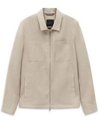 Bugatti Sommerliches Overshirt aus Leinen mit Zip in